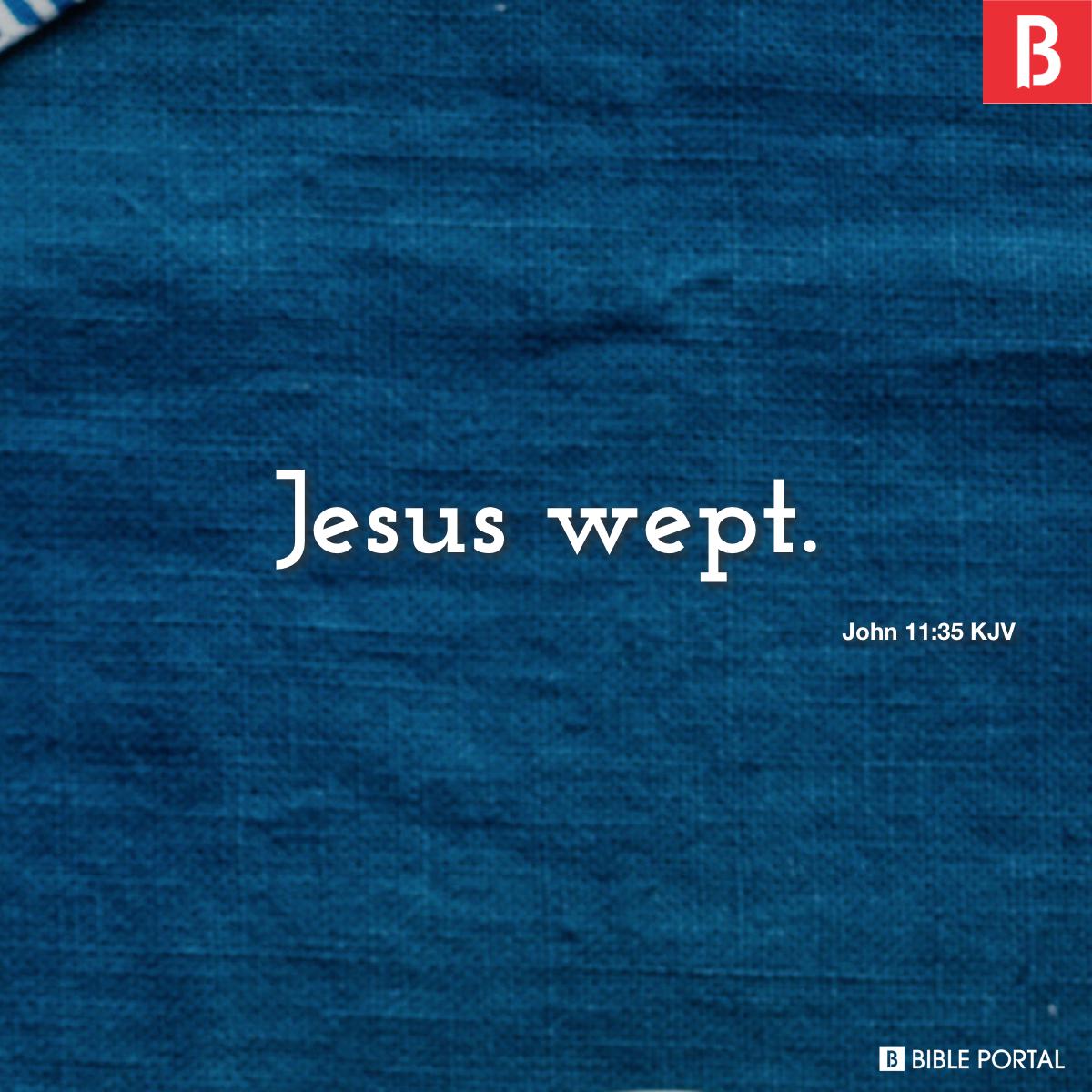 John 11:35 KJV - Bible Scripture Image - Bible Portal